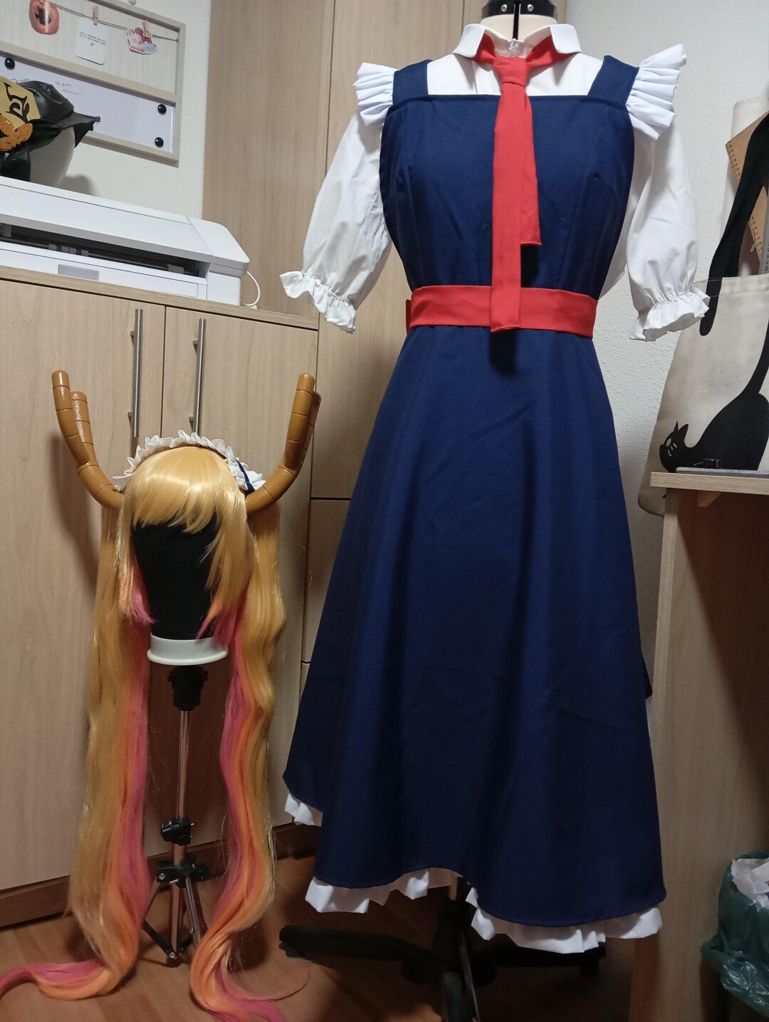 Tohru Kobayashi San Dragon Maid Costume Wig Tail Props Cosplay - Etsy