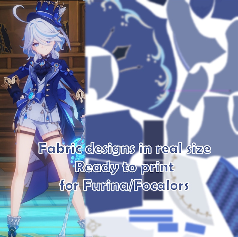 Patrón De Plano Furina Hecho a Pedido - Etsy