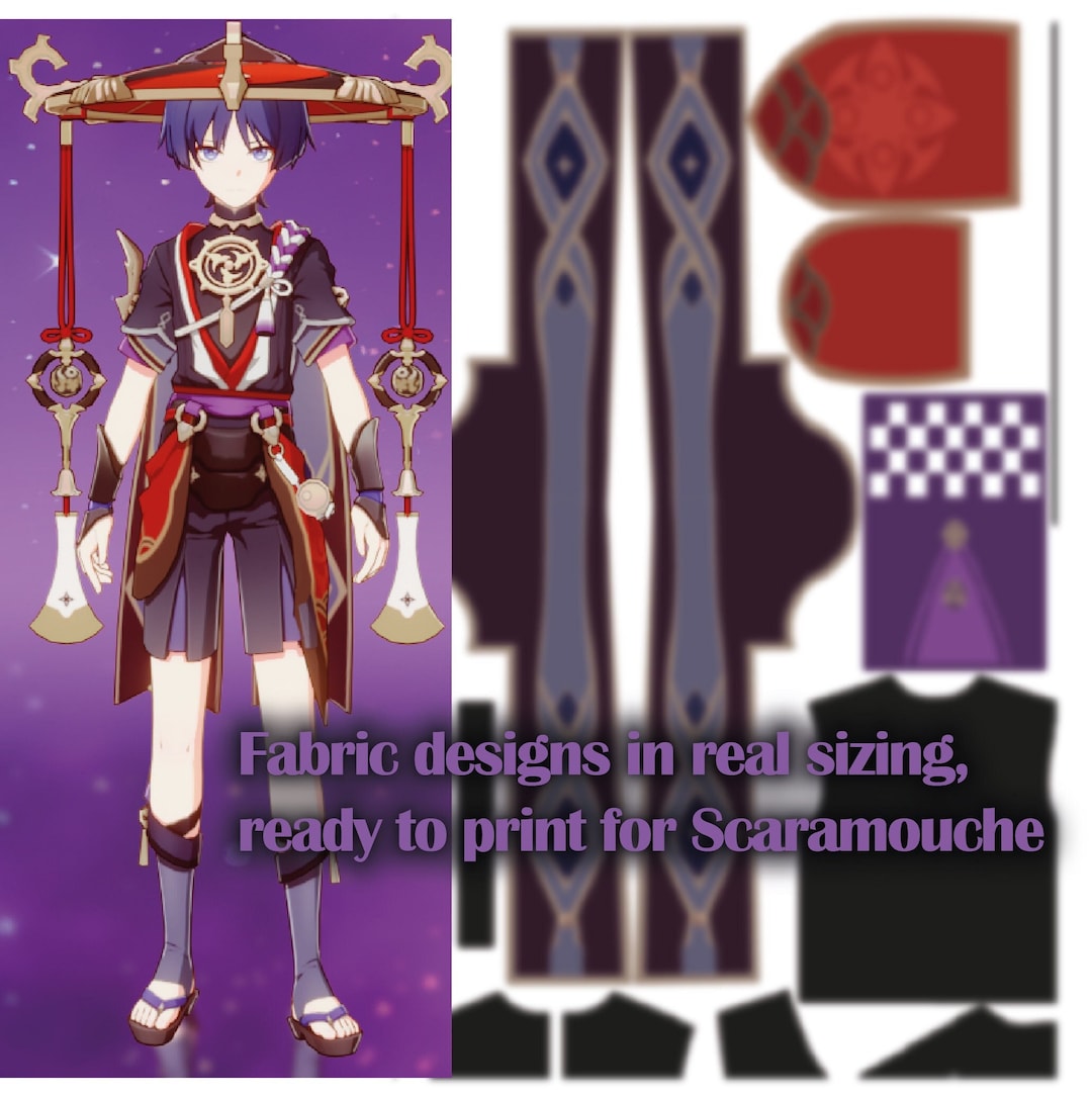 Scaramouche Kunikuzushi Genshin Impact Digital Design Ready for Print ...