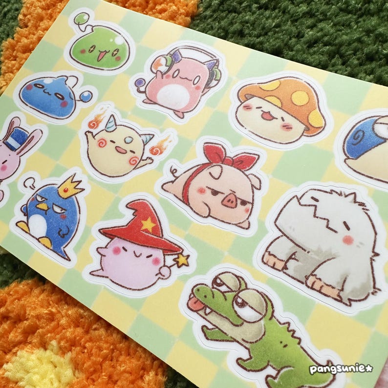 Maplestory Monsters | Vinyl Sticker Sheet - Etsy