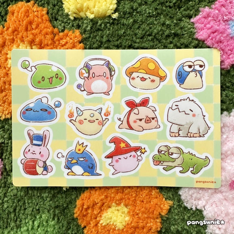 Maplestory Monsters | Vinyl Sticker Sheet - Etsy