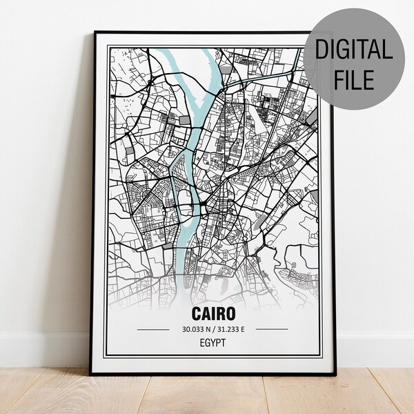 Printable Map of Egypt - Etsy