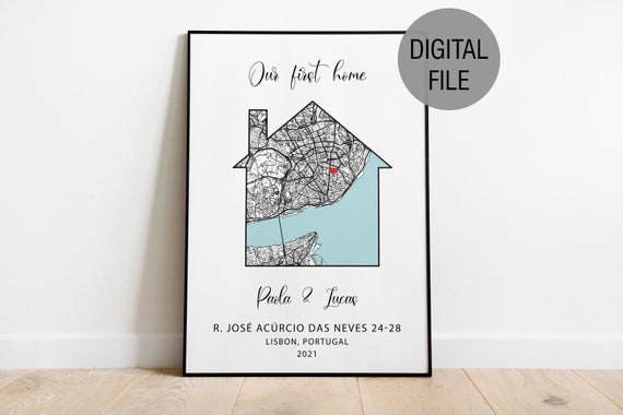 Personalized Our First Home Map Housewarming Gift for Couple - Etsy