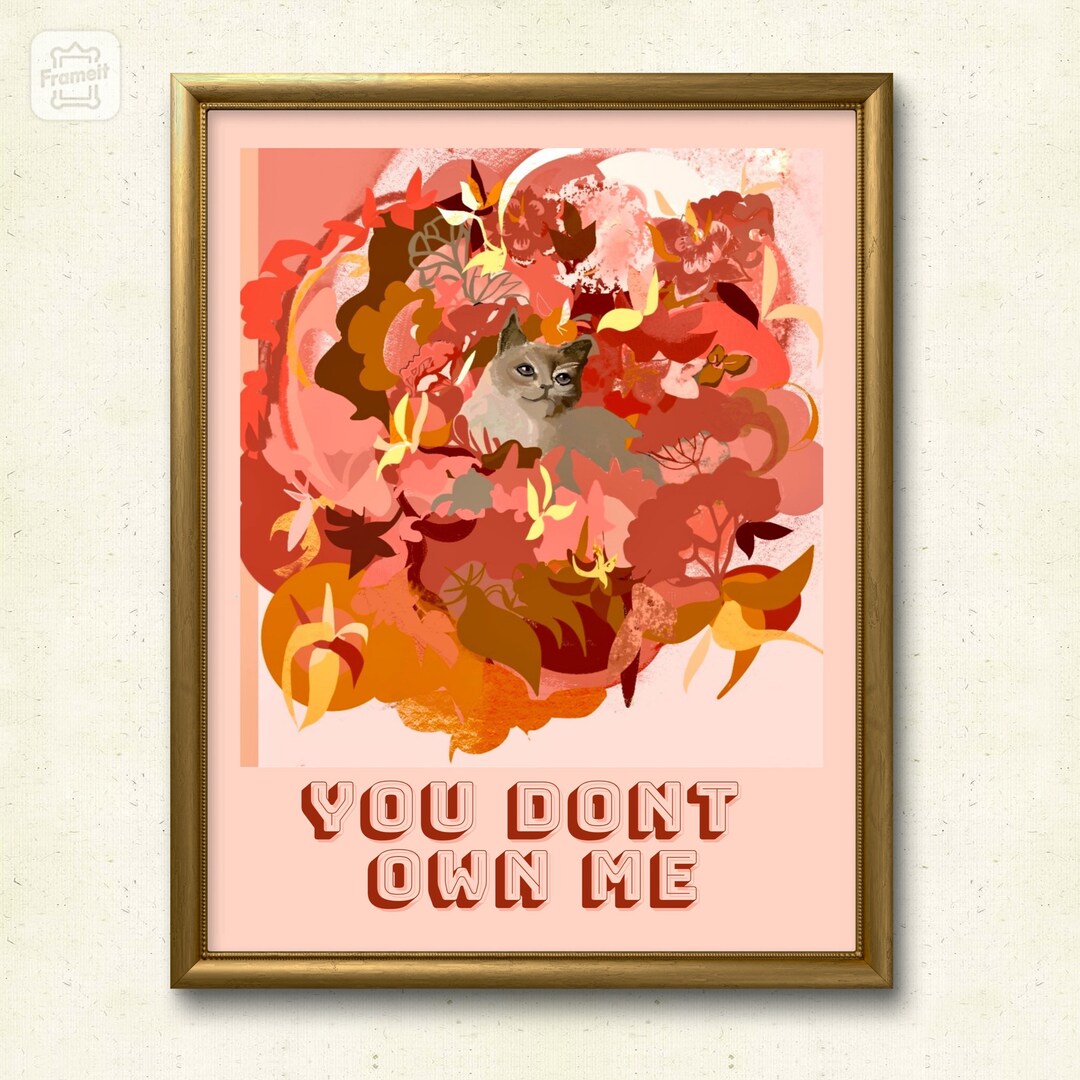 You Don't Own Me Lyrics Wall Print | Feminist Art | Pink Wall Decor ...