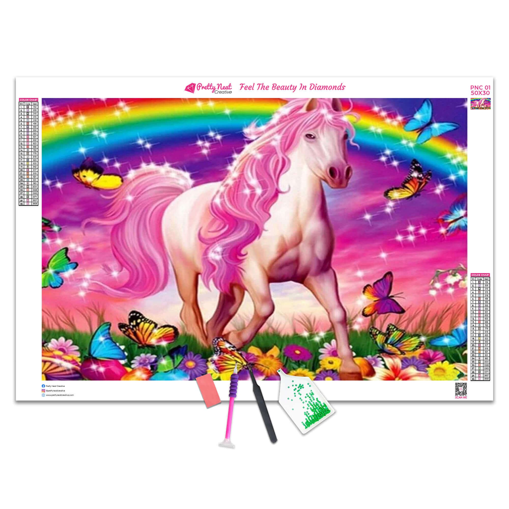 5D DIY Rainbow Horse Diamond Art Painting Kit Full Square | Etsy