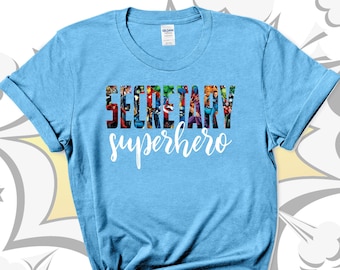 Secretary Super Hero Shirt - Etsy