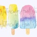 Watercolor Colourful Popsicles Clipart-png Files,hand Painted,summer - Etsy