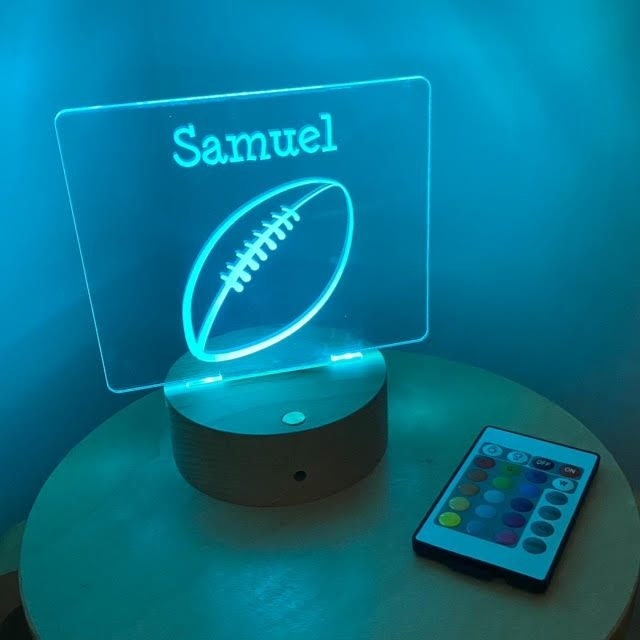 AFL BALL Night Light With Custom Name Nursery Lamp Custom - Etsy Australia