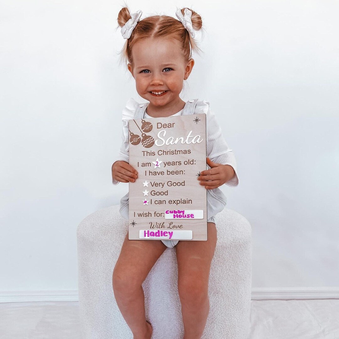SANTA WISH LIST Board, Santa Wishes, Wish List Board, Christmas Wishes ...