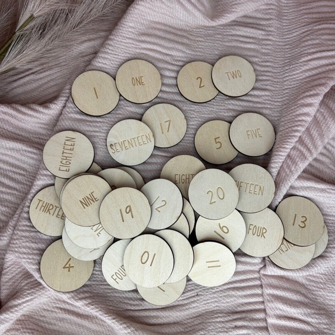 NUMBER MATCH GAME, Numbers and Words, Educational Toy, 1-20, Montessori ...