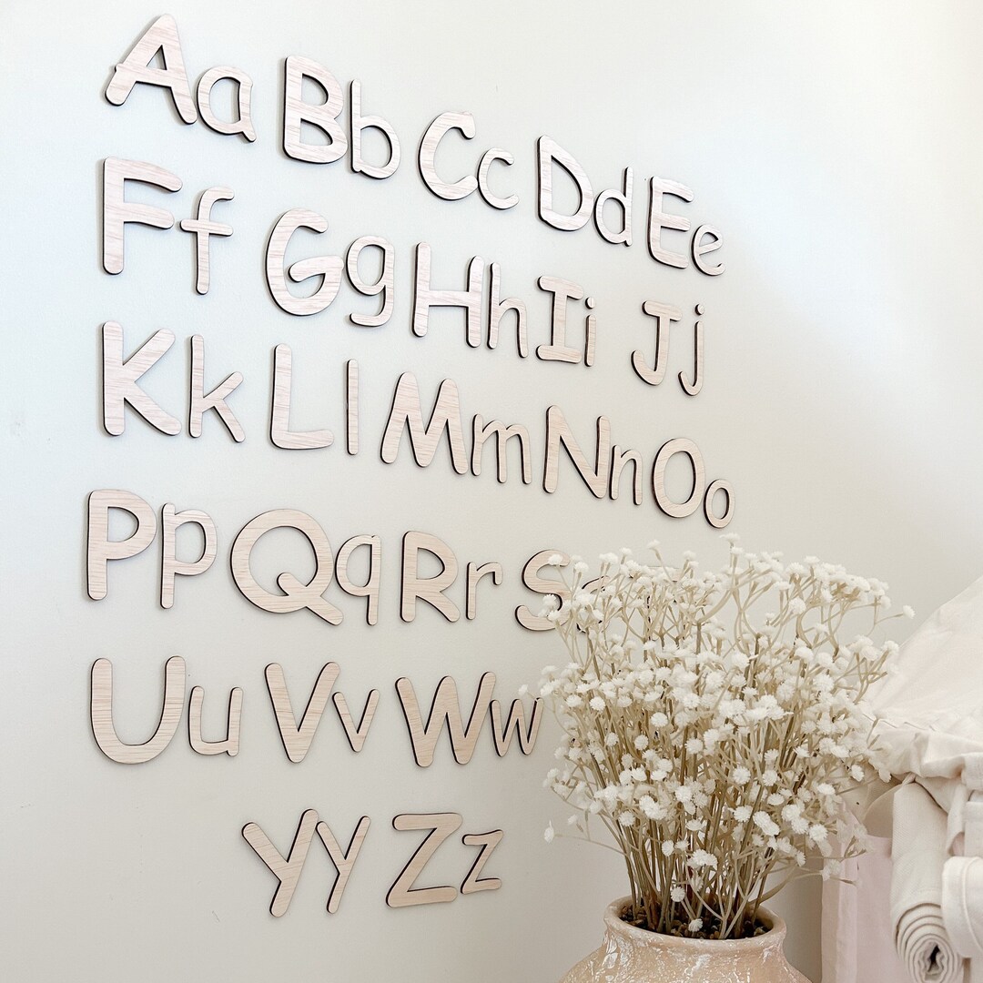 ALPHABET WALL SCRIPT, Alphabet, Educational, Wall Script, Timber Wall ...