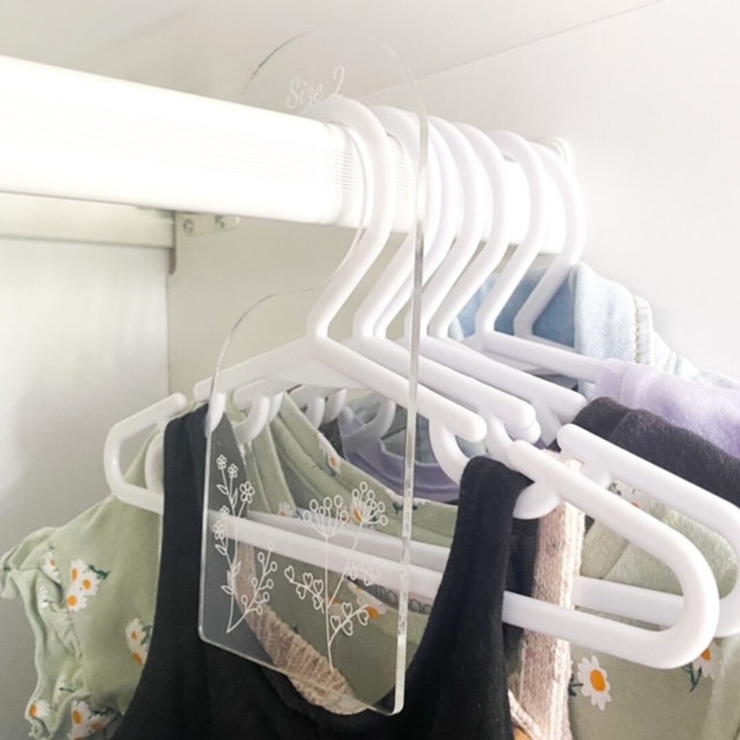 WARDROBE CLOTHES DIVIDERS Acrylic, Acrylic Hangers, Baby Clothes ...