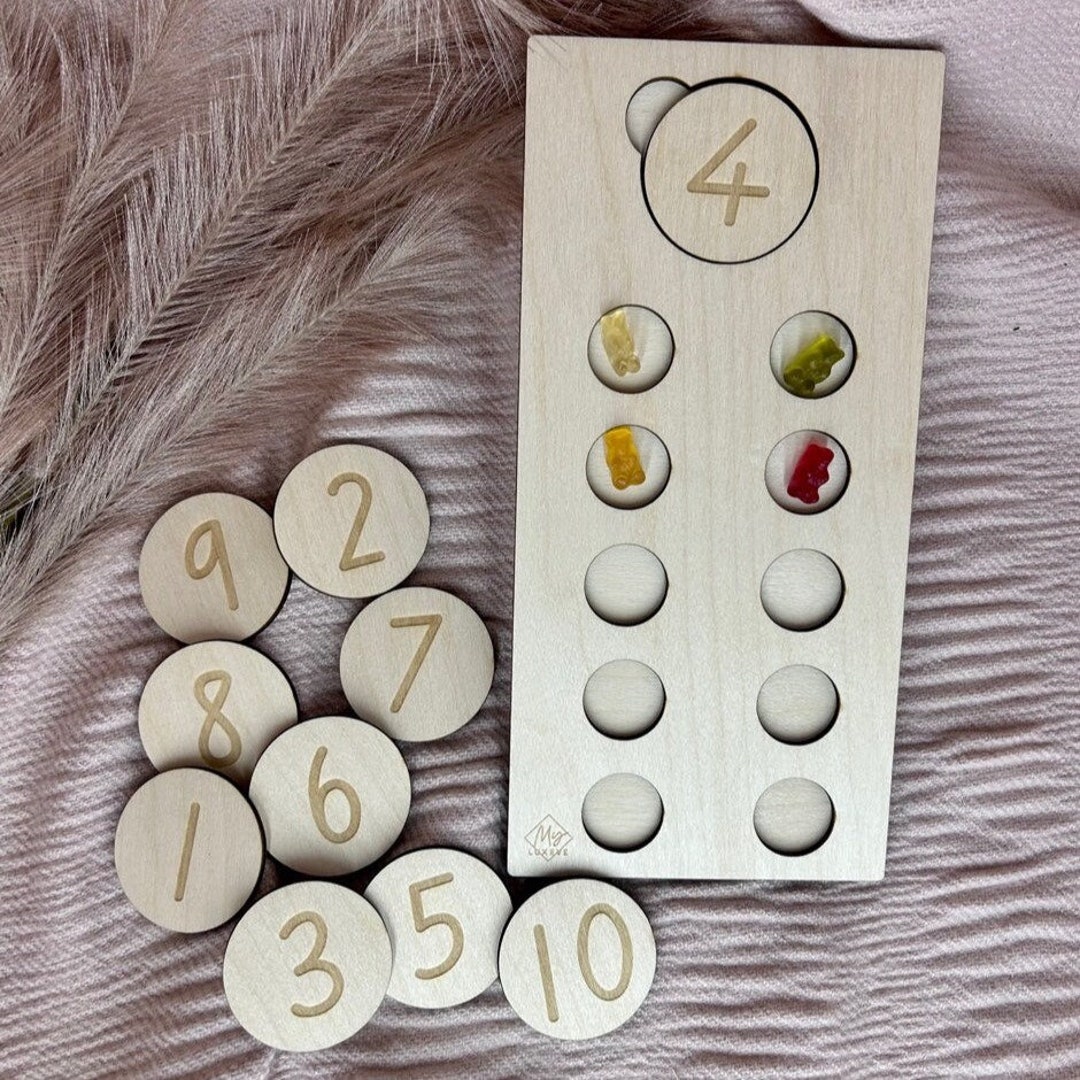 MONTESSORI COUNTING TRAY Learn to Count Counting Fun - Etsy