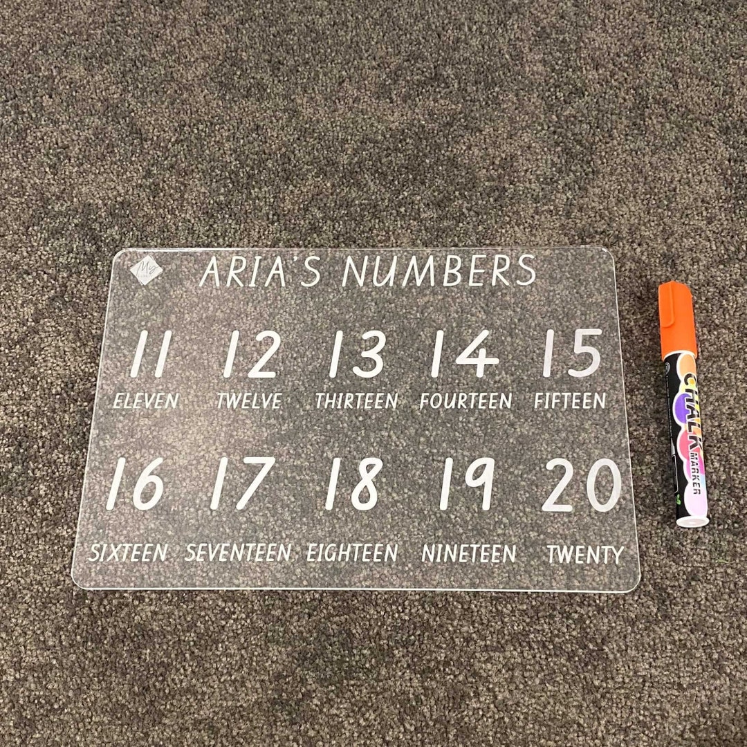 NUMBERS EXTENSION LEARNING Tracing Board personalised - Etsy