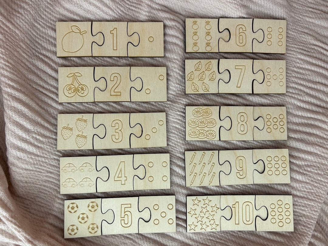NUMBER MATCH PUZZLE Educational Enhance Numeracy Skills - Etsy