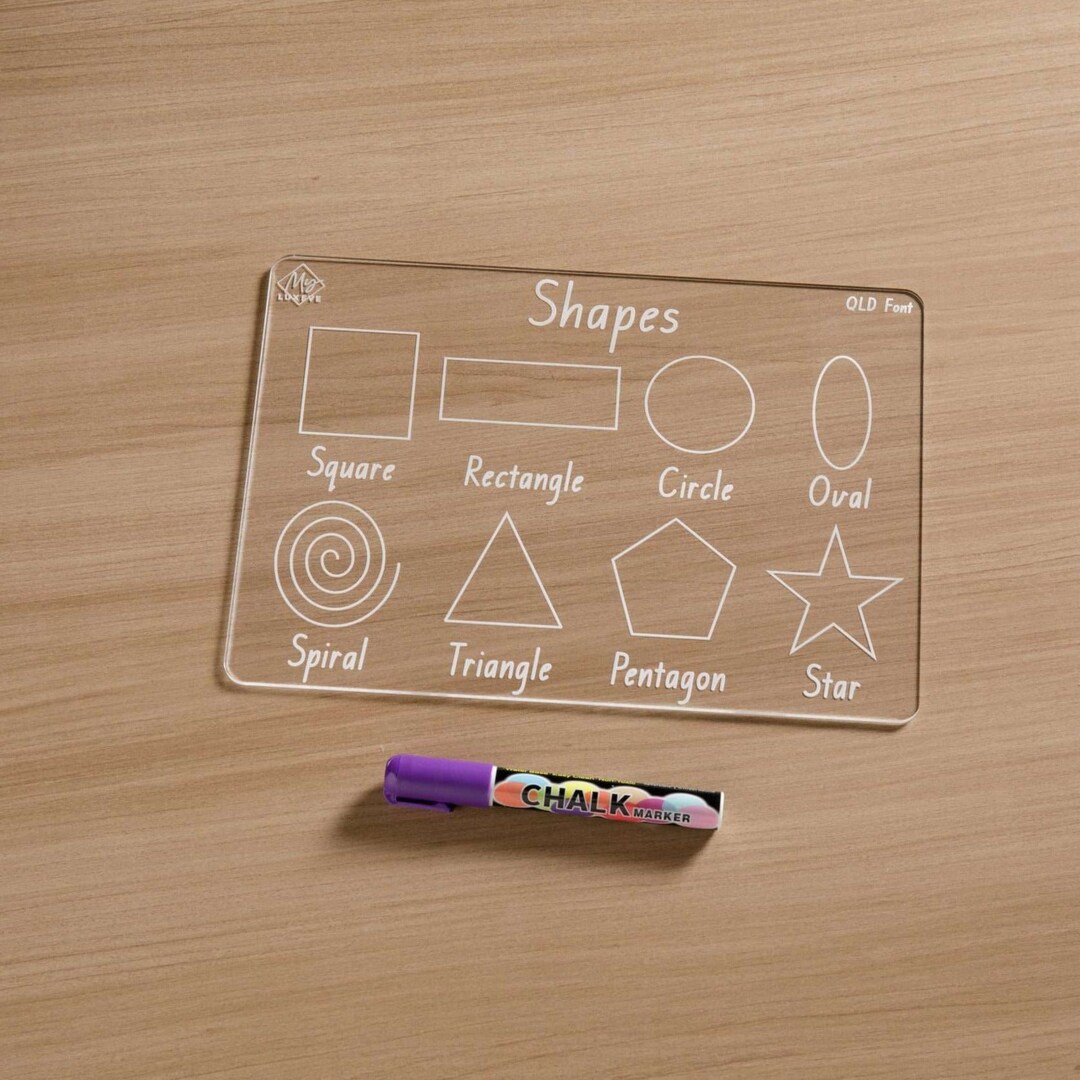 SHAPES TRACING BOARD, Kids Learning Board, Shape/number/alphabet ...