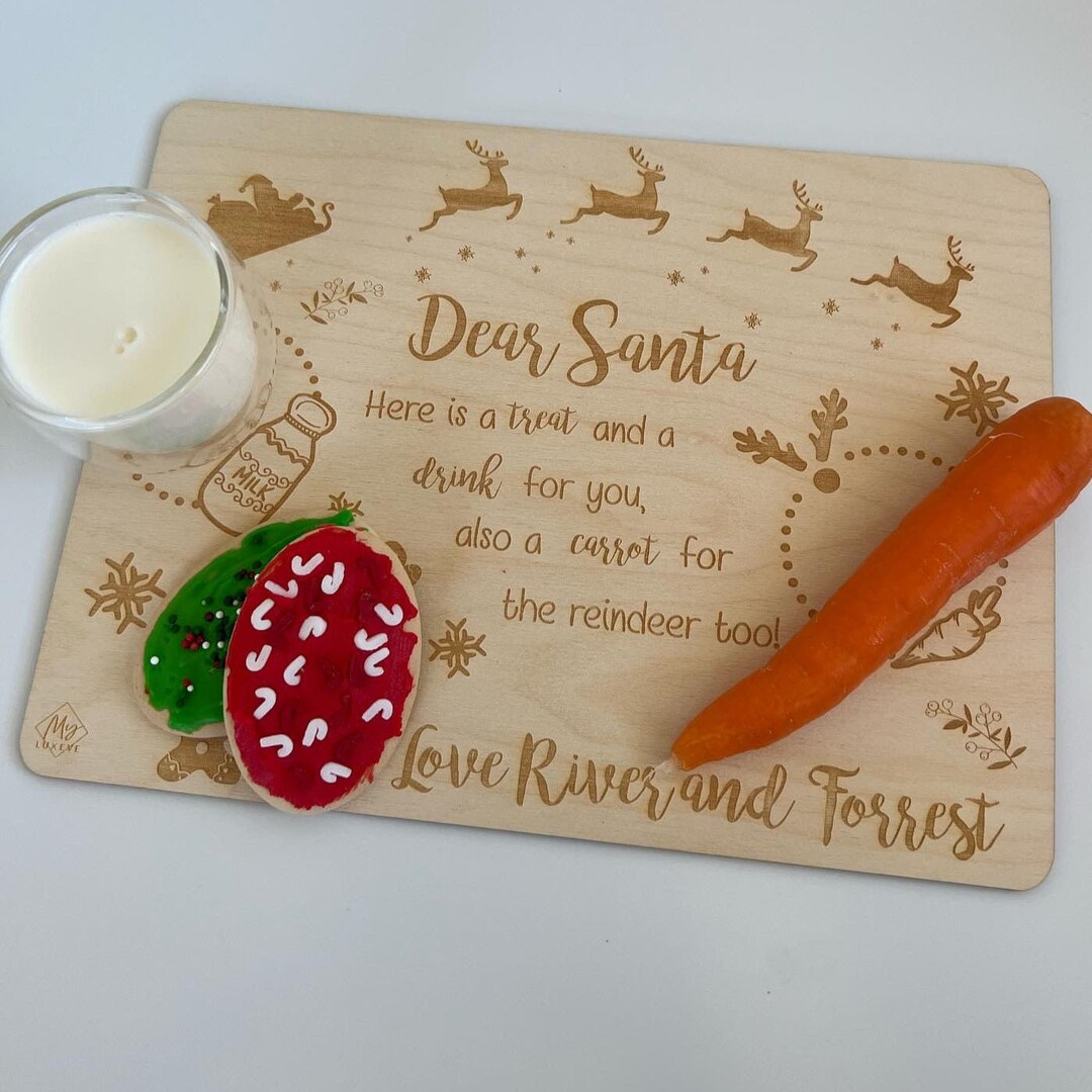 SANTA'S TREAT BOARD Rectangle, Santa's Treats, Treat Board, Christmas ...
