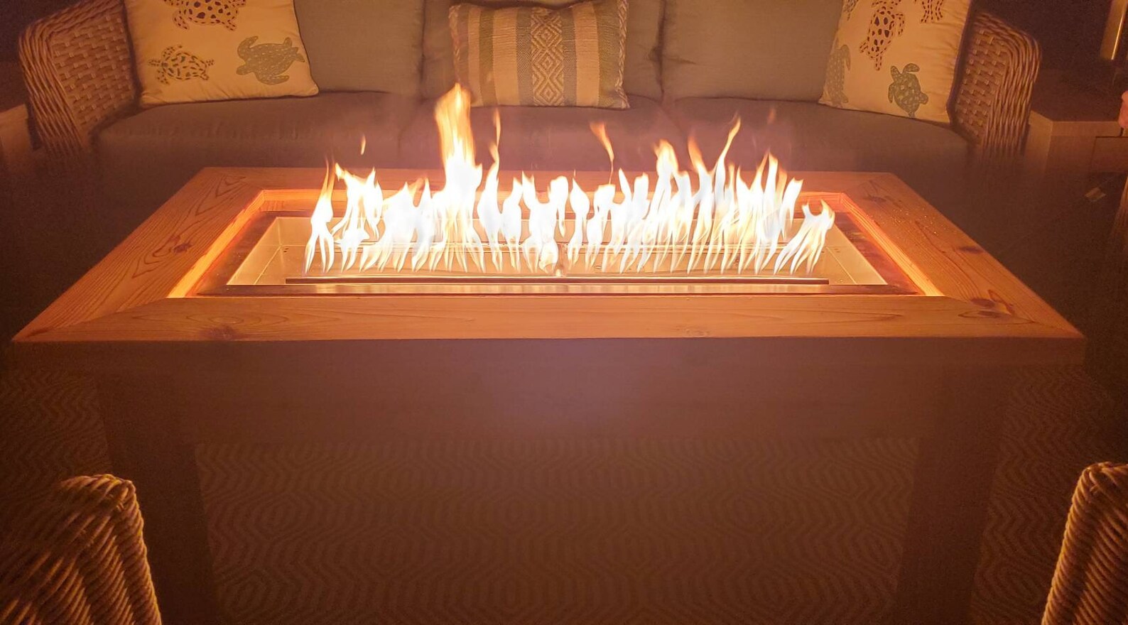 Gas Fire Coffee Table | Etsy