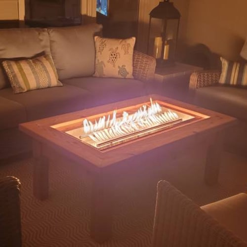 Gas Fire Coffee Table | Etsy