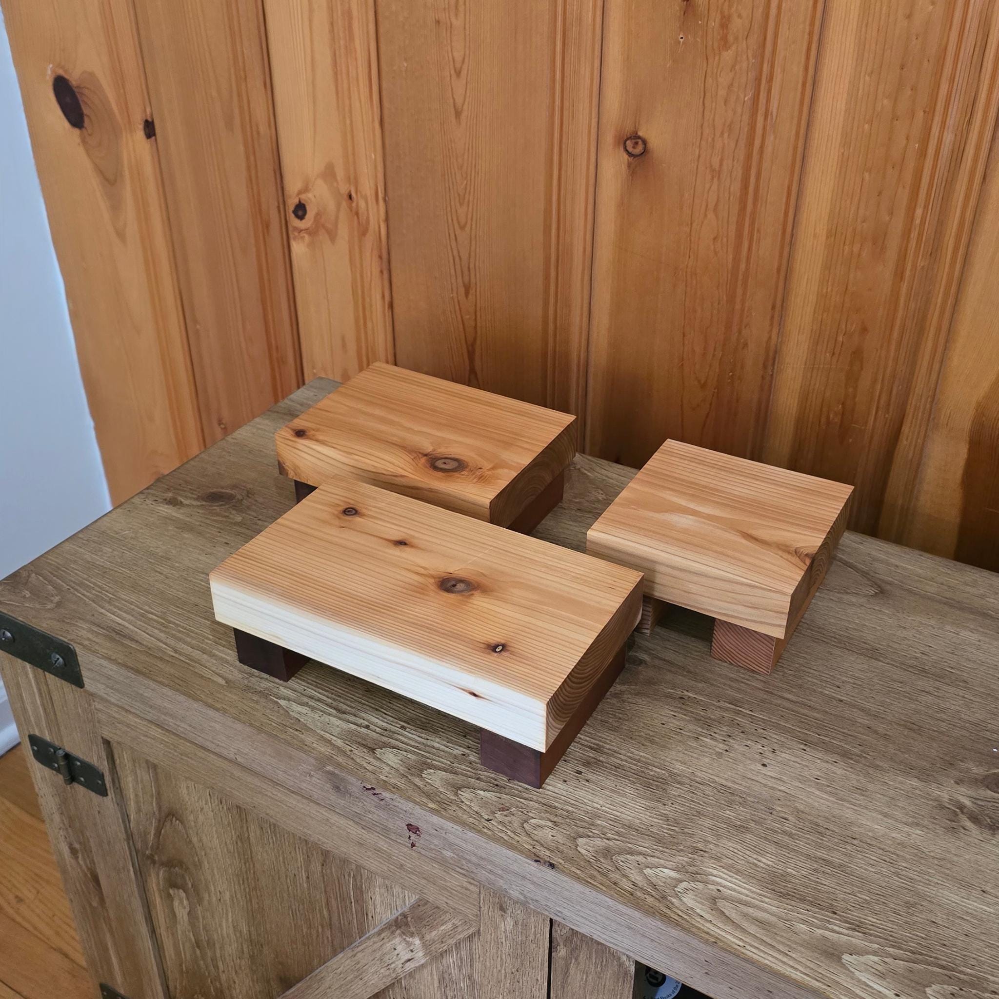 Cedar Risers | Wood Plant Stands | Kitchen Counter Risers | Bathroom ...