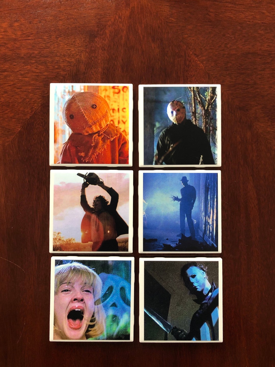 Horror Movie Coasters Pick 4 Halloween Halloween Decor Horror Movies ...