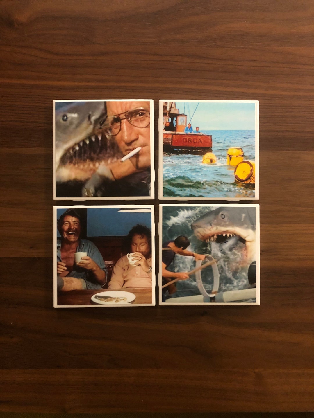 Jaws- Movie Coasters- Set of 4- Ceramic Movie Coaster Set- Jaws Gift - Etsy