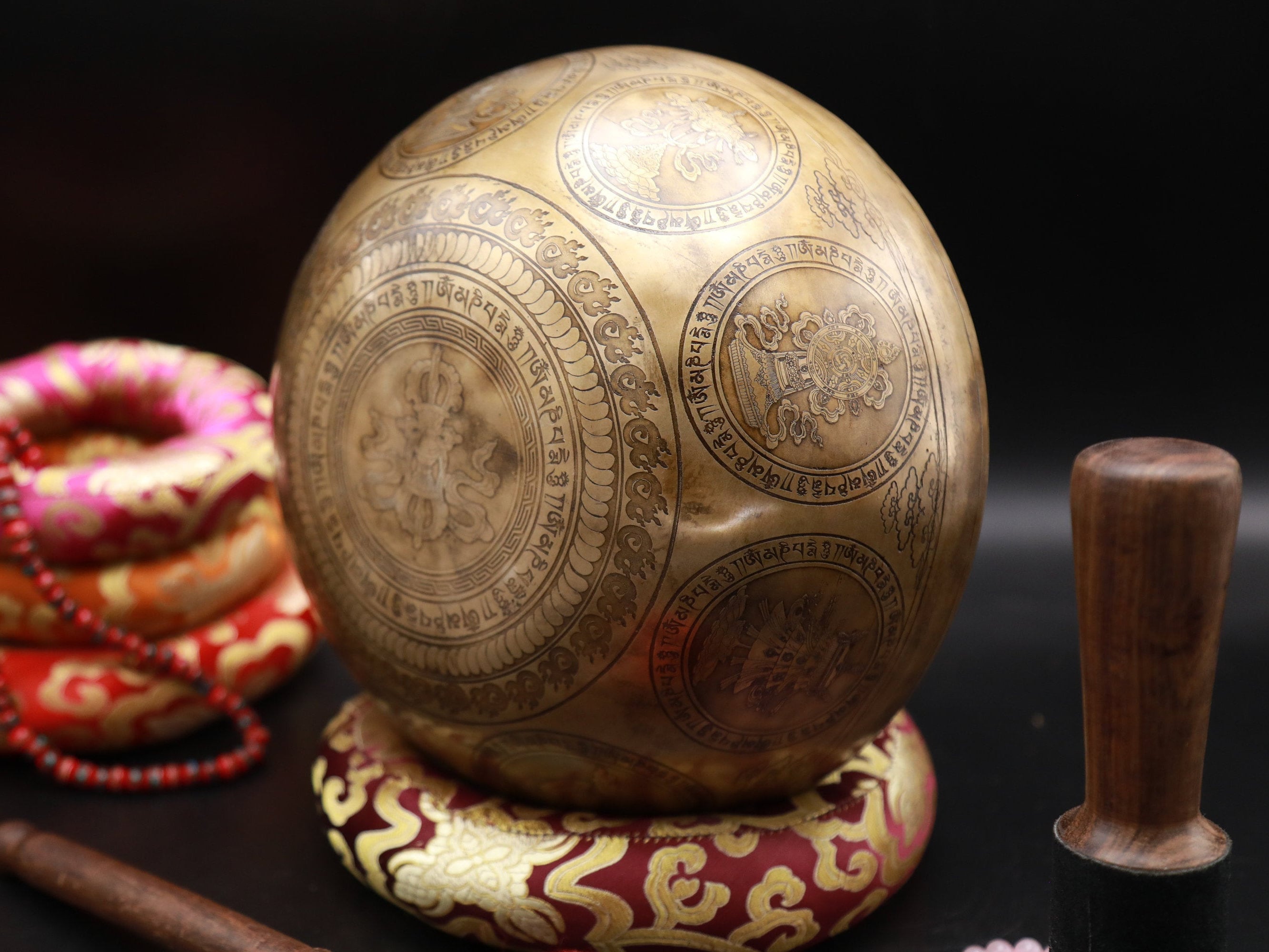 10 Inch Astamangala Singing Bowl Tibetan Singing Bowl - Etsy