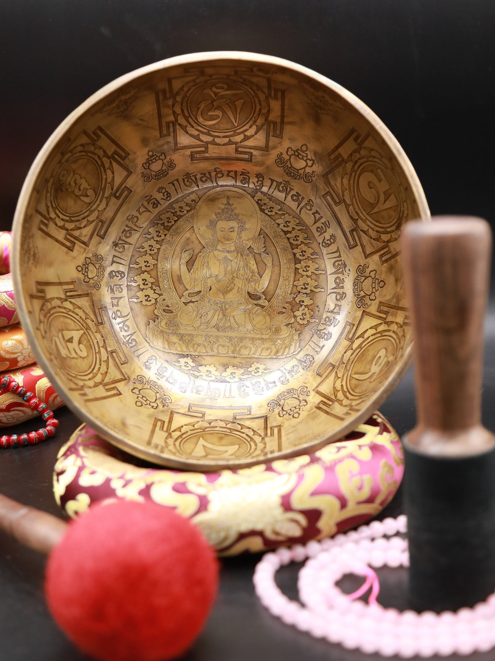 10 Inch Astamangala Singing Bowl Tibetan Singing Bowl - Etsy