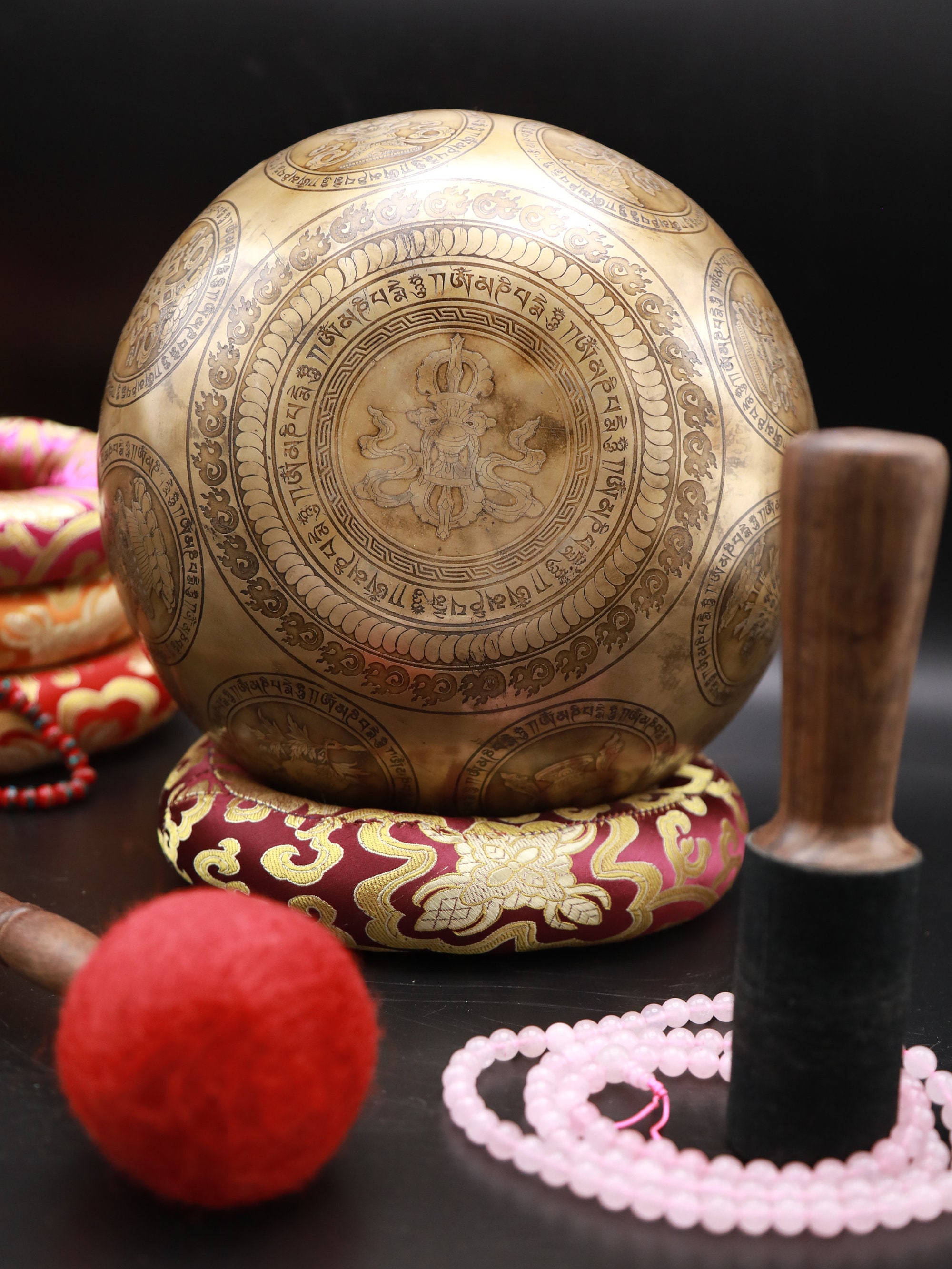 10 Inch Astamangala Singing Bowl Tibetan Singing Bowl - Etsy