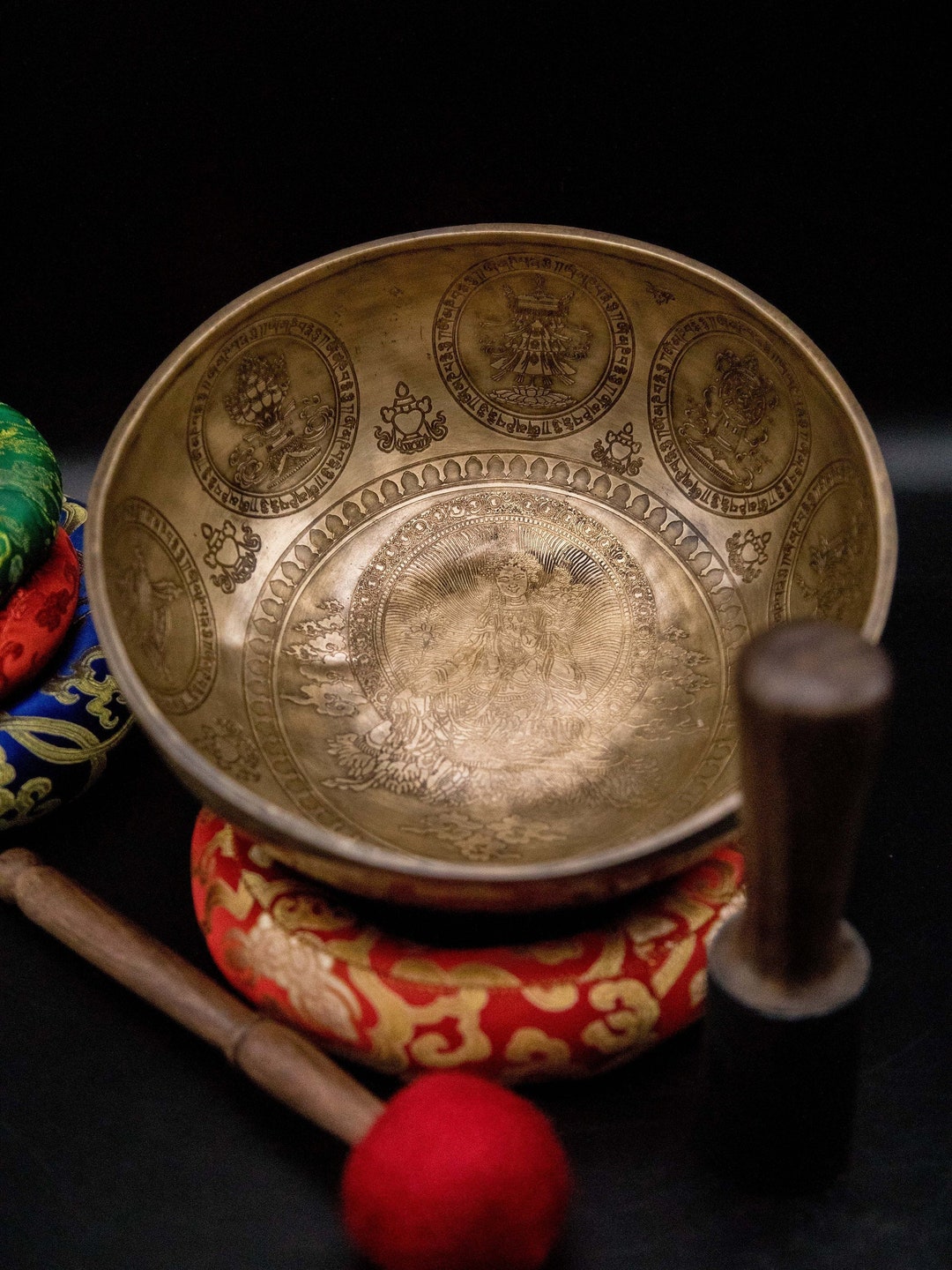 10 Inch Astamangala Singing Bowl Tibetan Singing Bowl - Etsy