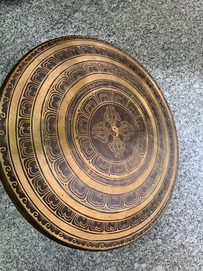 20 Inch Tibetan Gong Bell Large Gong Bell Meditation Chakra - Etsy
