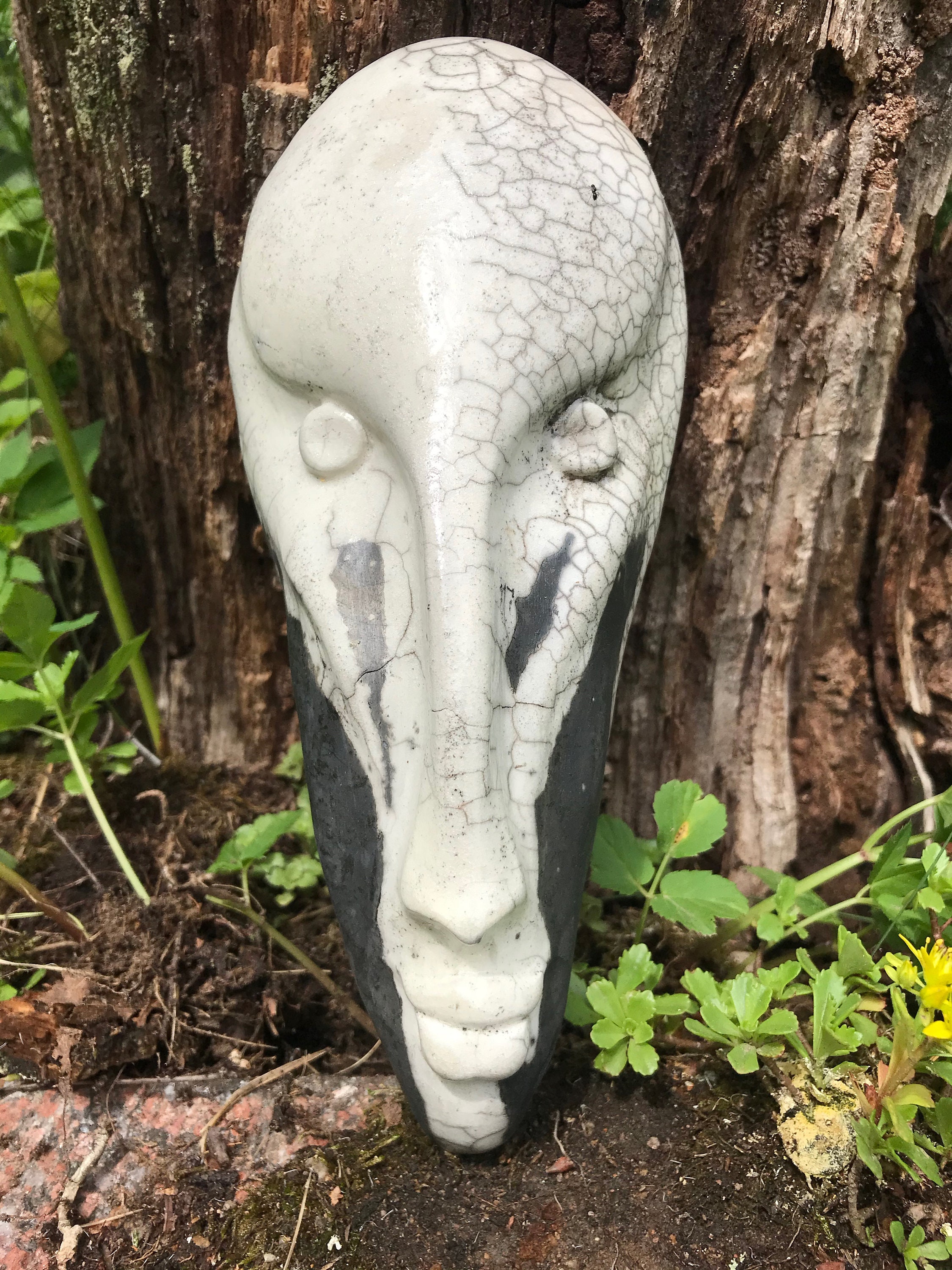 Ceramic Raku Mask Handmade Art From Sweden Wall Decoration - Etsy