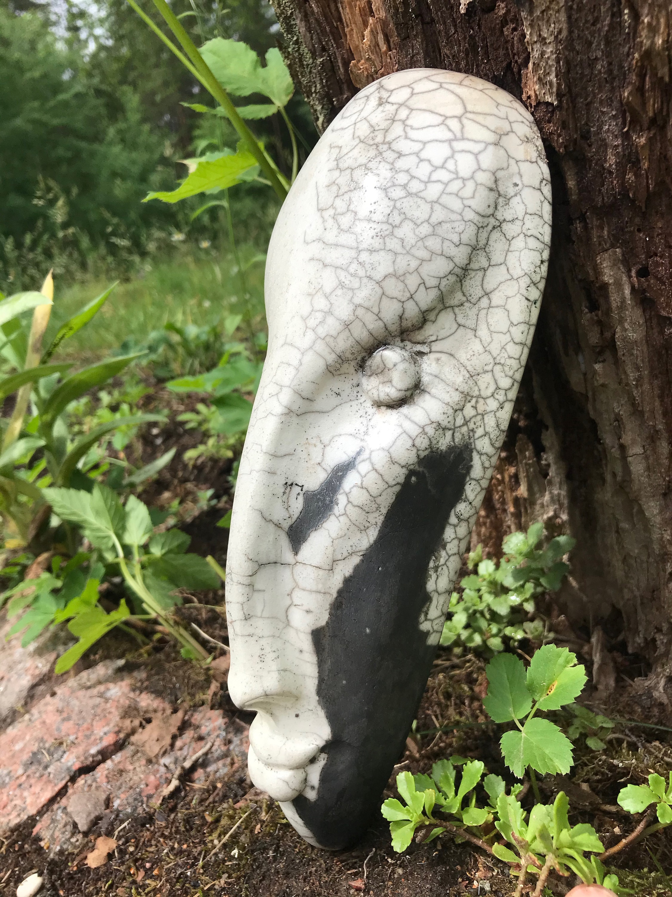 Ceramic Raku Mask Handmade Art From Sweden Wall Decoration - Etsy