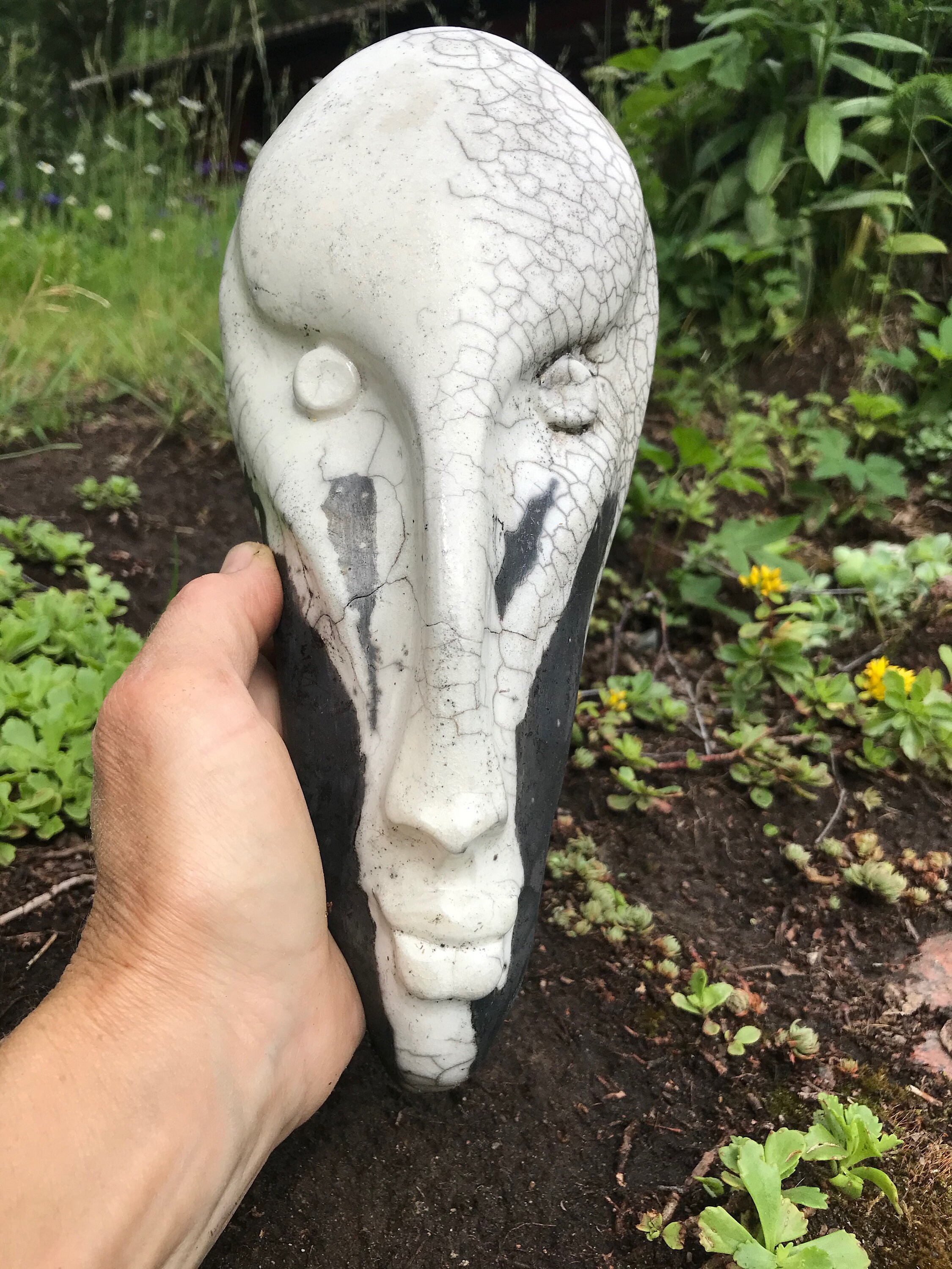 Ceramic Raku Mask Handmade Art From Sweden Wall Decoration - Etsy