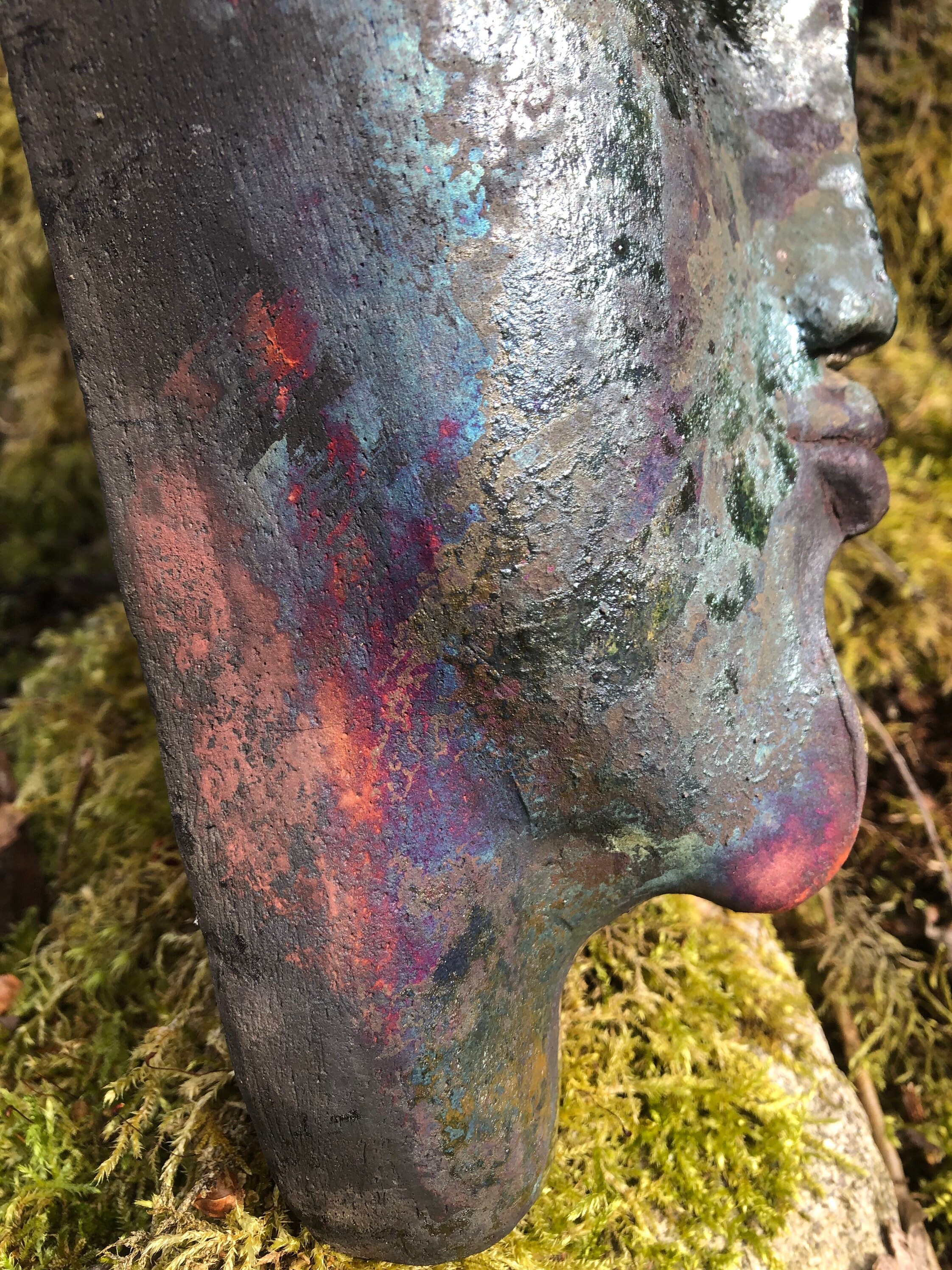 Ceramic Raku Mask, Handmade Art From Sweden, Wall Decoration, Home ...