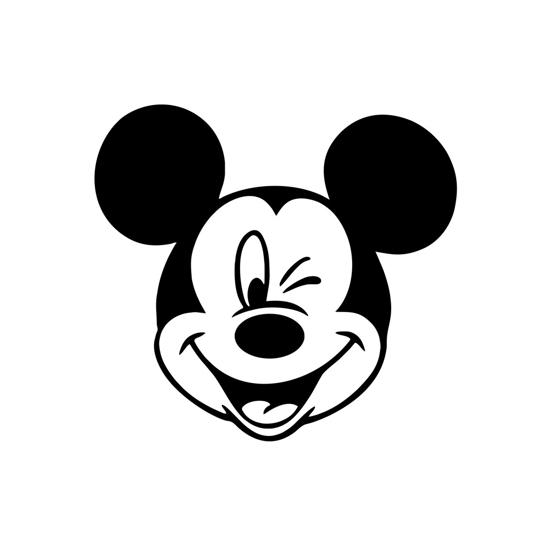 Mickey Mouse Wink Disneyy Mouse Head Head Mouse Plotter - Etsy