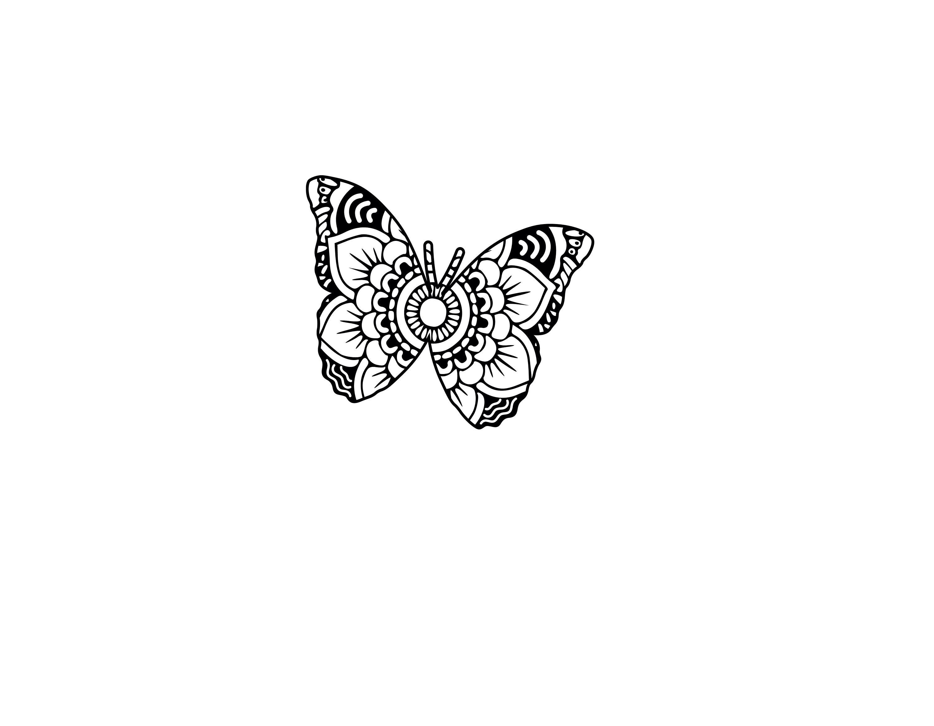 Mandala Butterfly Butterfly SVG SVG Download File Plotter | Etsy