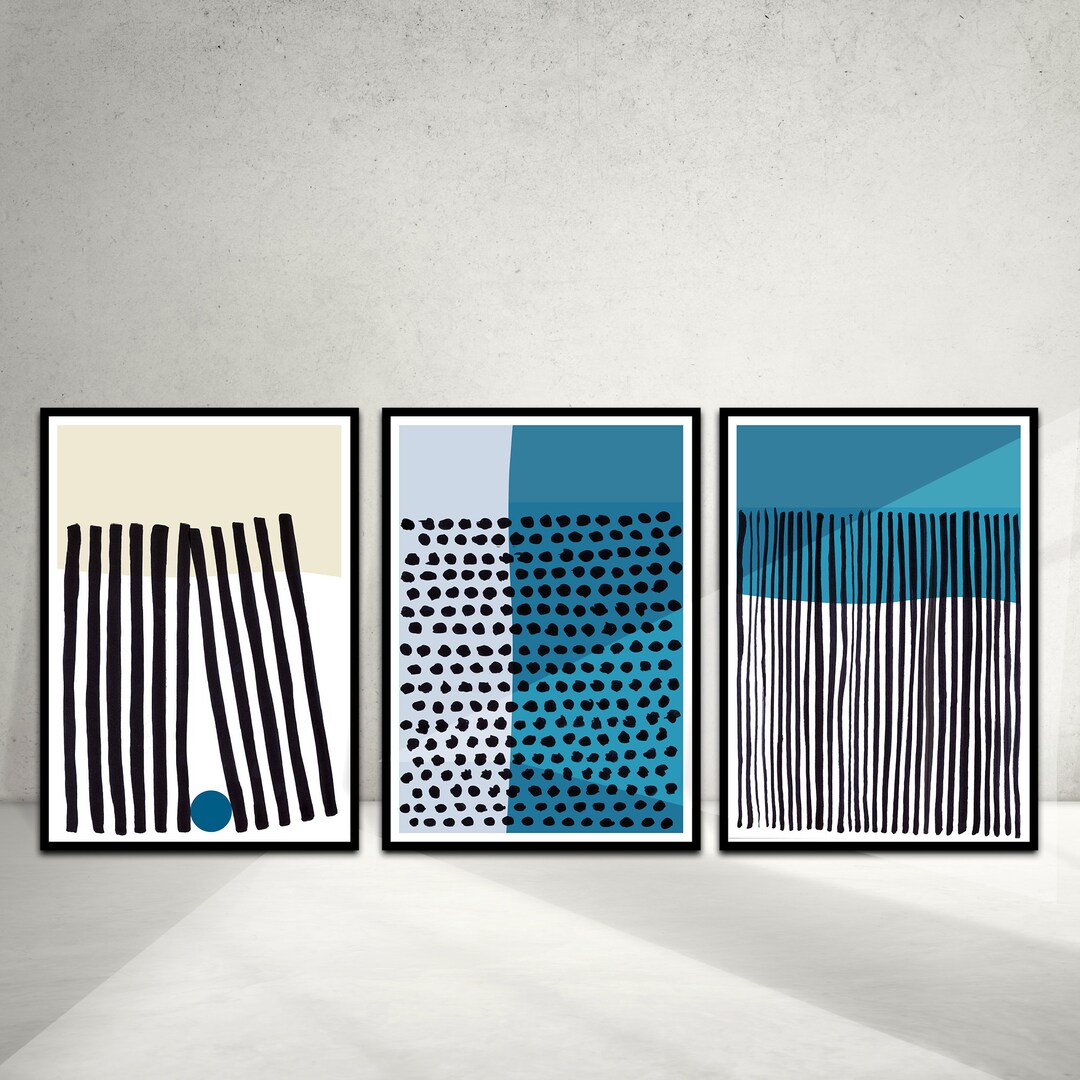 Minimalist Modern Geometric, Poster, Set of 3, Instant Digital Art ...