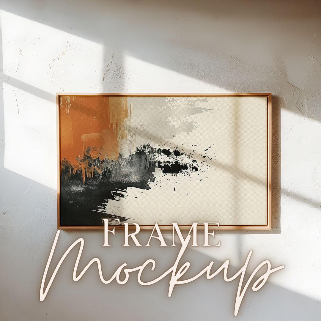 Canvas Mockup PSD, Natural Light Frame Mockup for Art and Prints ...