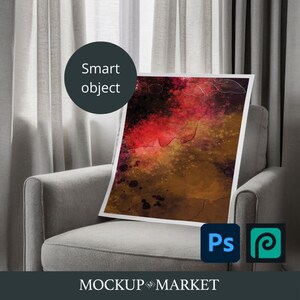 Poster Mockup Real Life Art Mockup Interior Poster Mockup Digital PSD ...