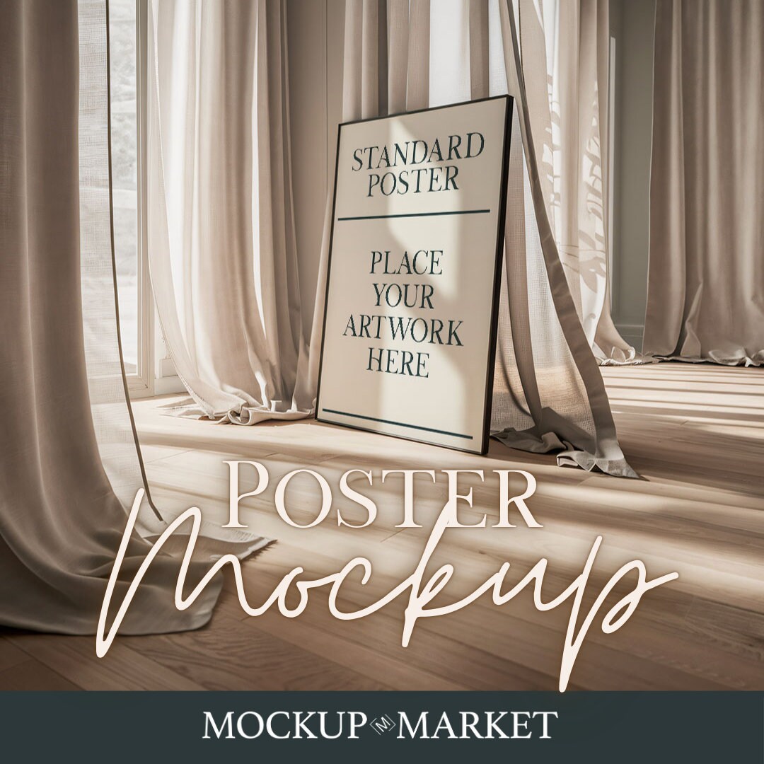Elegant Poster Mockup Showcase Your Art in A Stylish Space A4-A1 PSD - Etsy