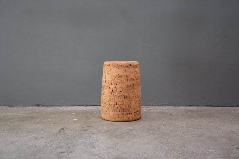 Solid Cork Stool 03 | Rustic Stool | Contemporary Stool | Side Table ...