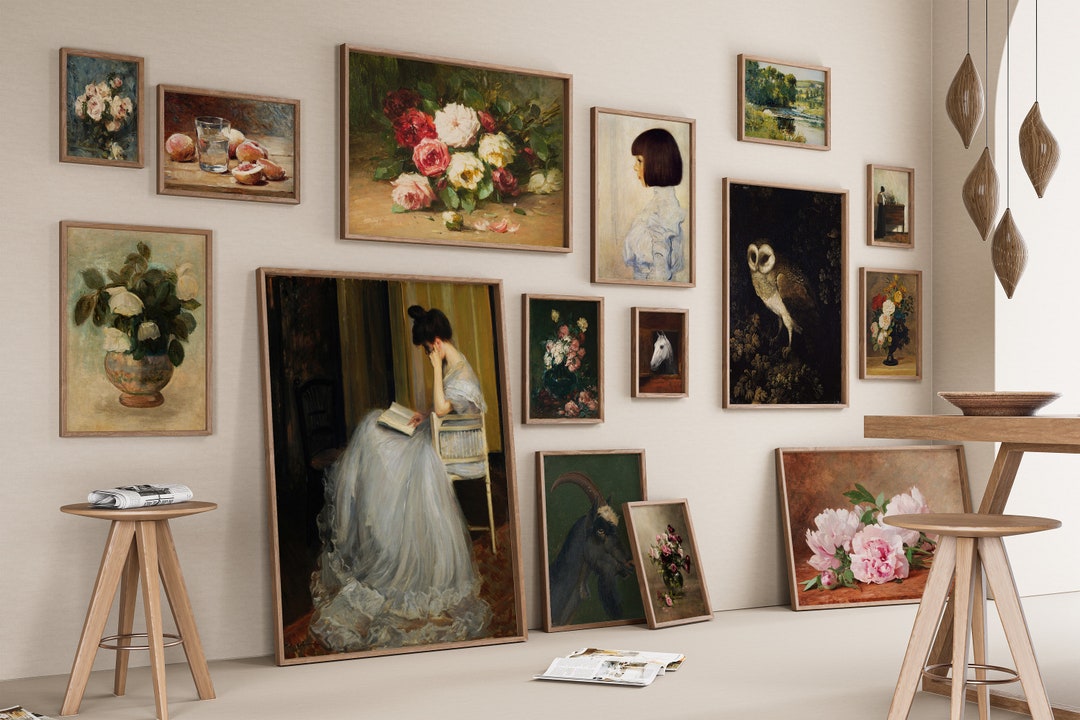 ENTIRE COLLECTION // Vintage Art // Gallery Wall Art // Artwork ...