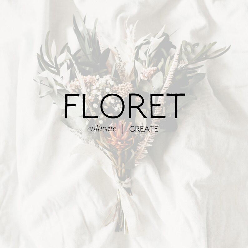 Minimal Logo | Simple Logo | Typography Logo | Flower Farm Logo ...