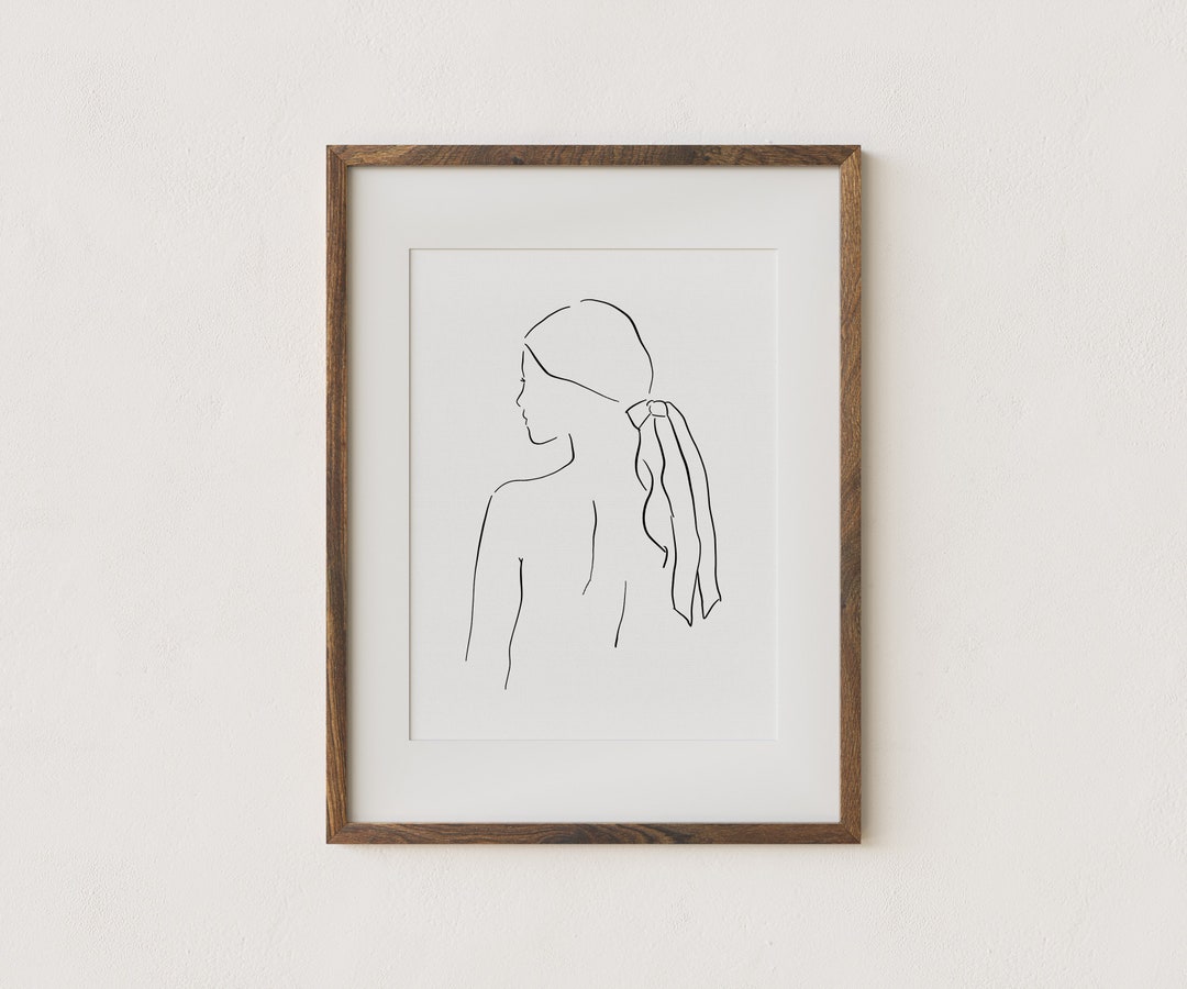 Minimalist Female Figure Drawing // Simple Female Silhouette Sketch ...