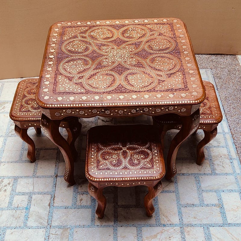 Indian Inlay Table - Etsy