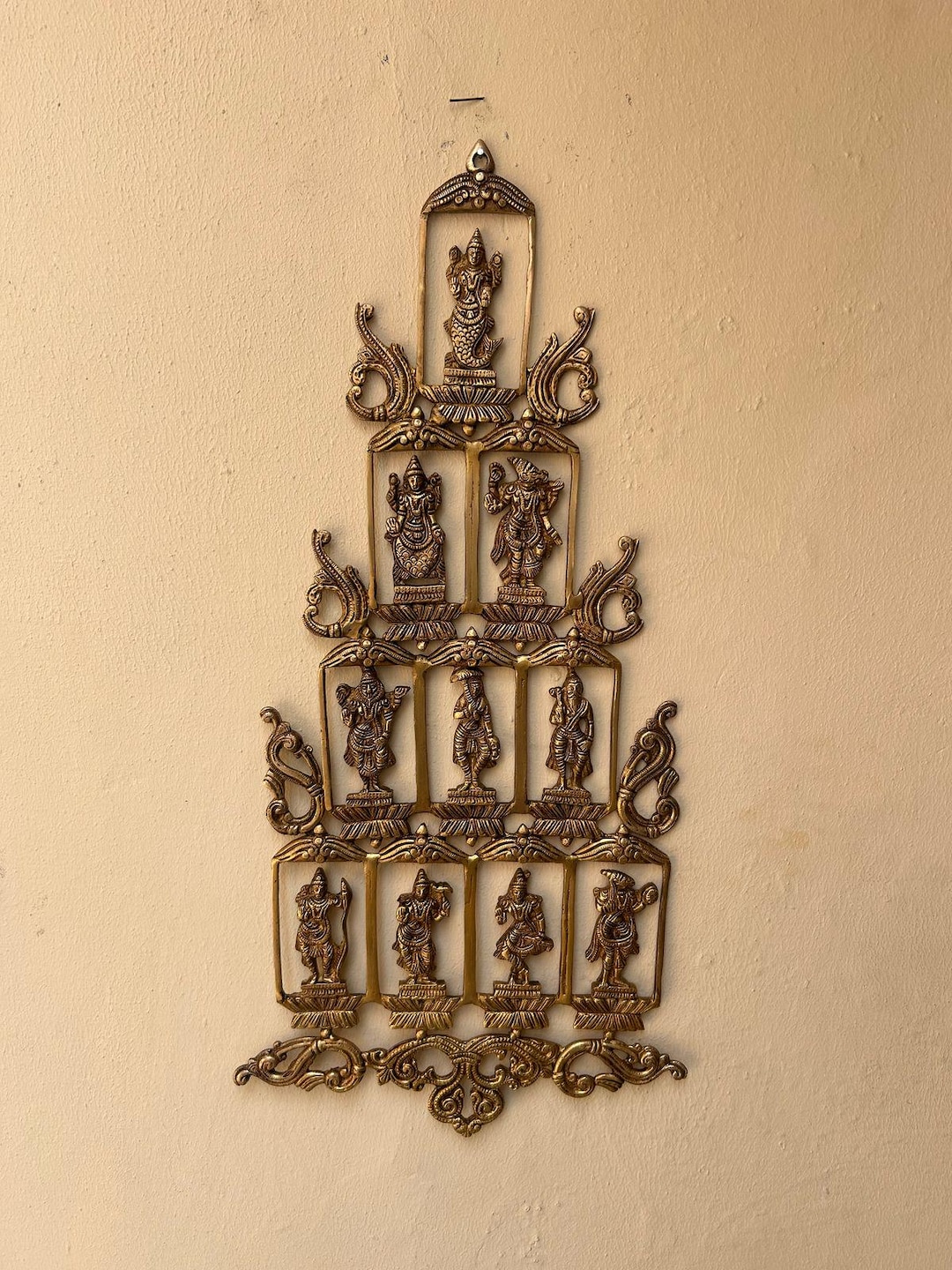 Premium Brass Vishnu Dashavatar Wall Hanging – Handcrafted Evolution of ...
