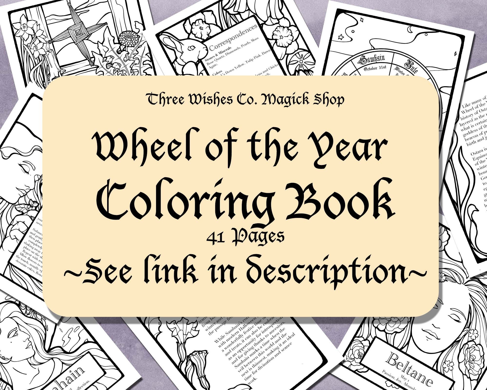 Imbolc Coloring Page Candlemas Sabbat Wheel of the Year | Etsy