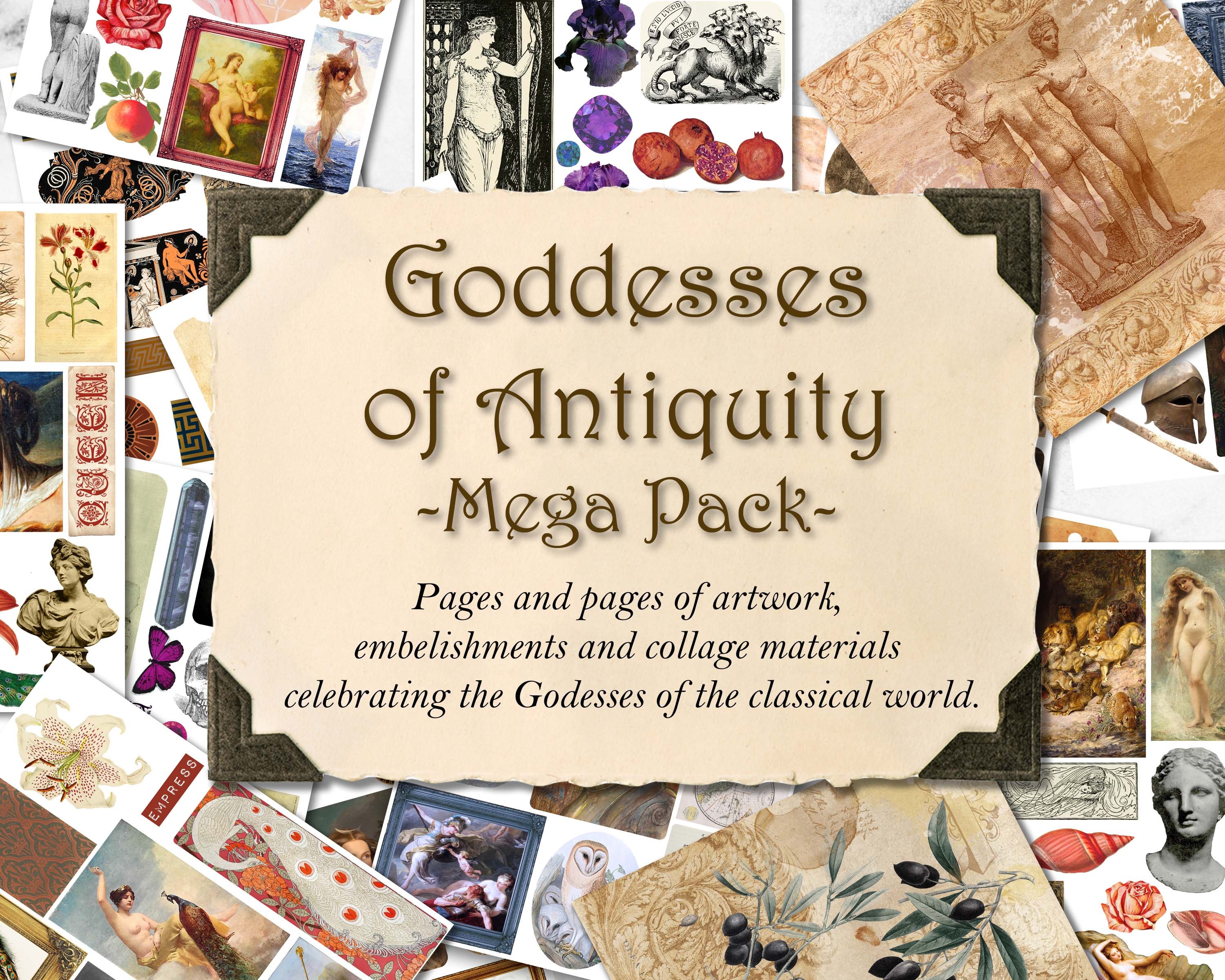Greek Goddess of Antiquity Mega Pack, Bundle, PNG, JPG, Clipart ...