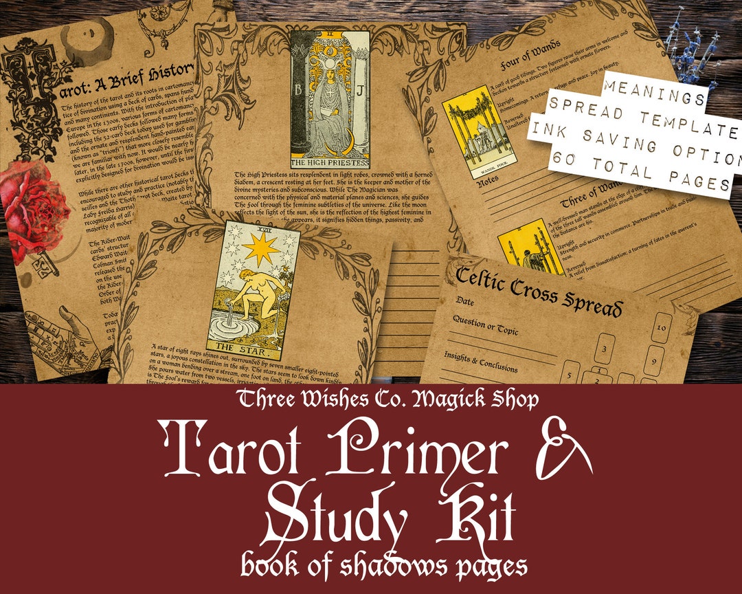 Tarot Study and Practice Kit, Tarot Cards, Tarot Study, Scrapbook ...
